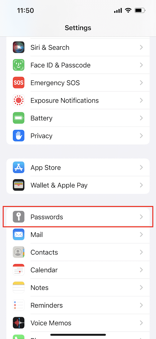 Changer le mot de passe d'email iPhone Gmail, Outlook, Yahoo